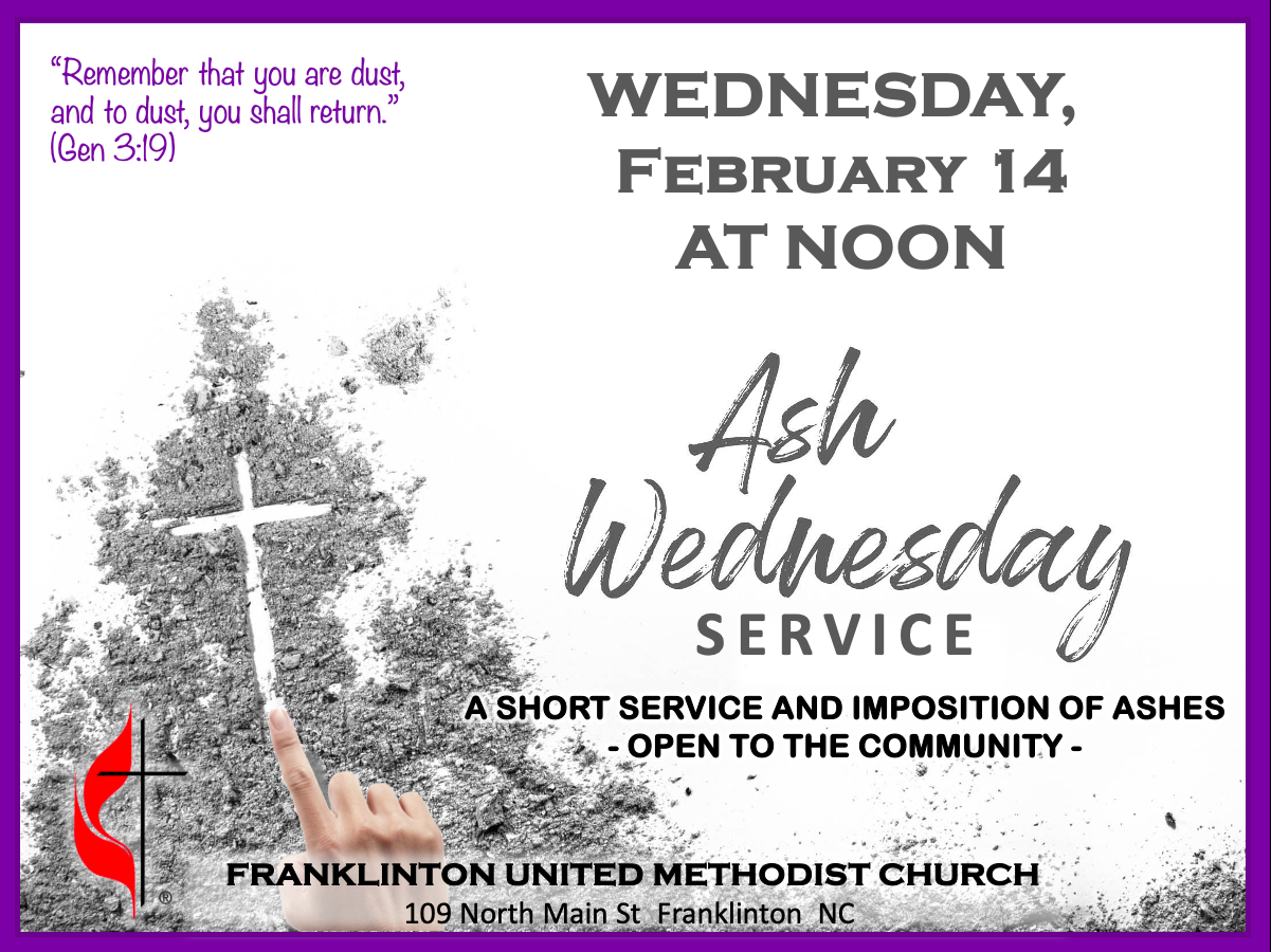 Ash Wednesday – Franklinton United Methodist Church