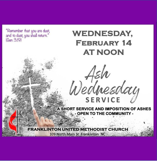 Ash Wednesday – Franklinton United Methodist Church